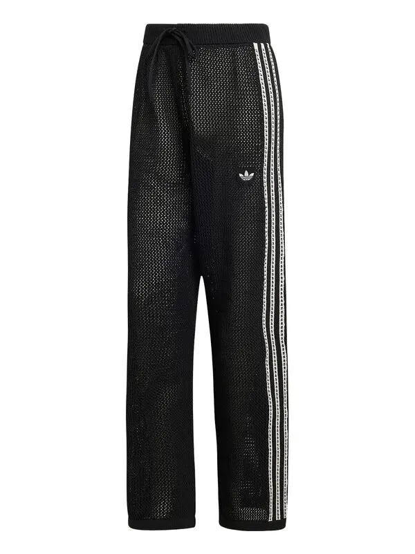 Adidas Knitted Crochet Firebird Track Pants - Black