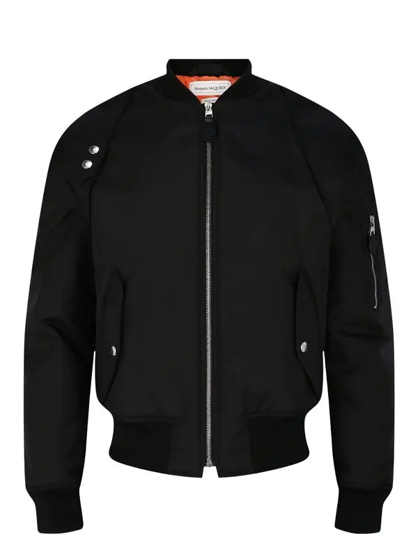 Alexander McQueen Harness Ma-1 Bomber Jacket - Black