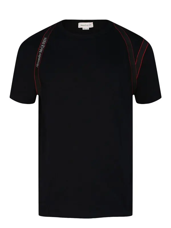 Alexander McQueen Tape Logo Harness T-shirt - Black