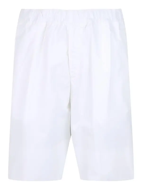 Alexander McQueen Wide Leg Pajama Shorts - White