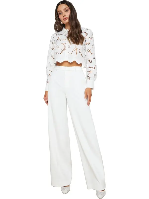 L'Agence Livvy Trouser - White