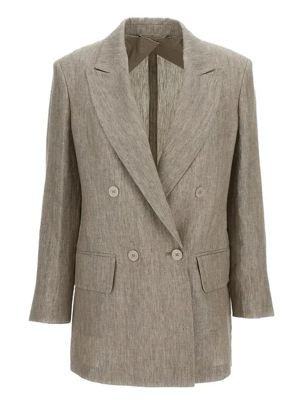 Max Mara Olimpia Linen Blazer - Beige