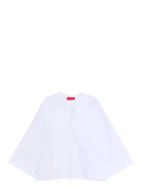 THELATEST V-neck Cotton Blouse - Blue