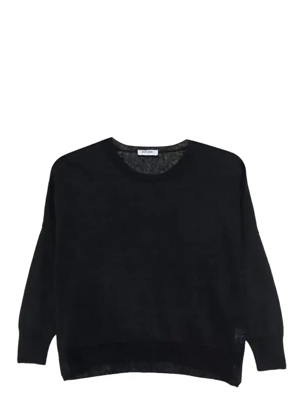 BASE Crew-neck Fine Knit Sweater - Blue