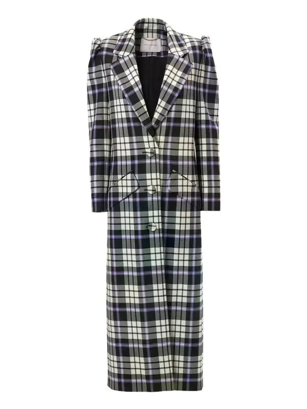 Carolina Herrera Plaid Single-breasted Coat - Black