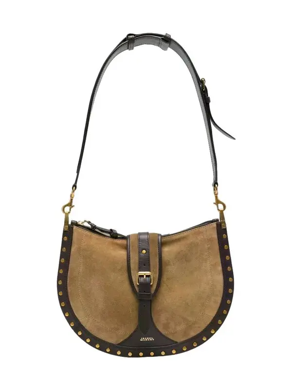 Isabel Marant Étoile Oskan Buckle Leather Shoulder Bag - Neutrals