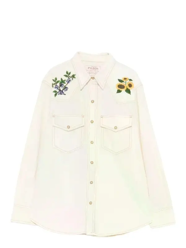 Filson Embroidered Button-down Shirt - Neutrals