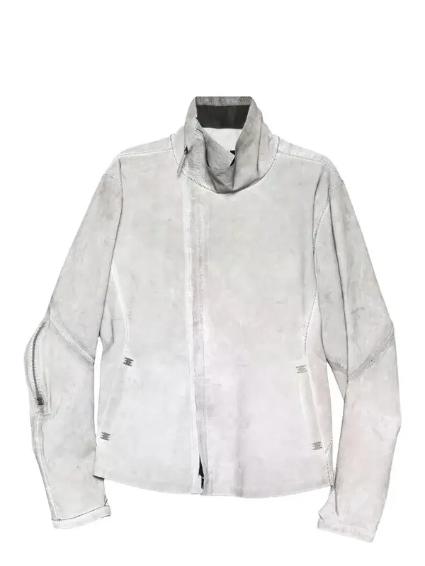 ISAAC SELLAM EXPERIENCE Imparable Tamlud Leather Jacket - Grey