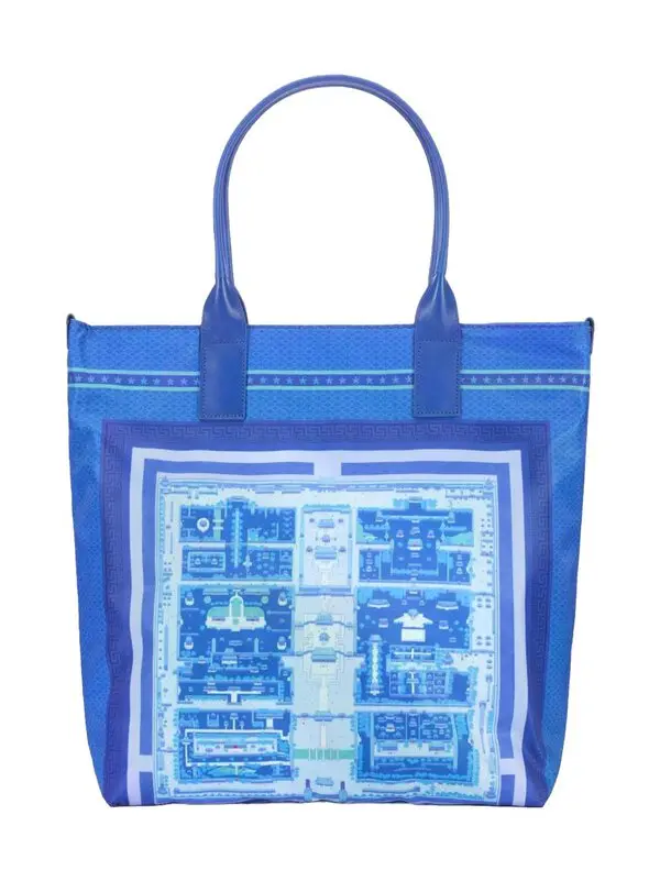 Shanghai Tang Double Happiness Tote Bag - Blue