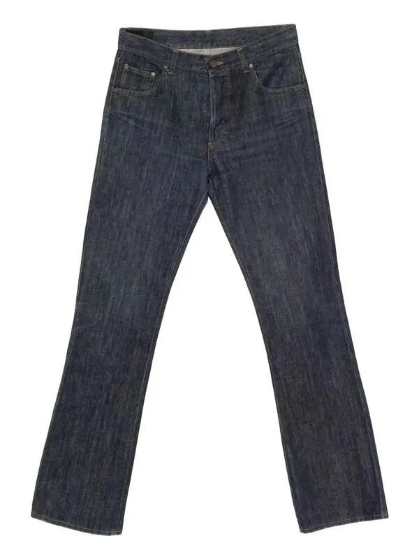 Alexander McQueen 2000s Embroidered Jeans - Blue