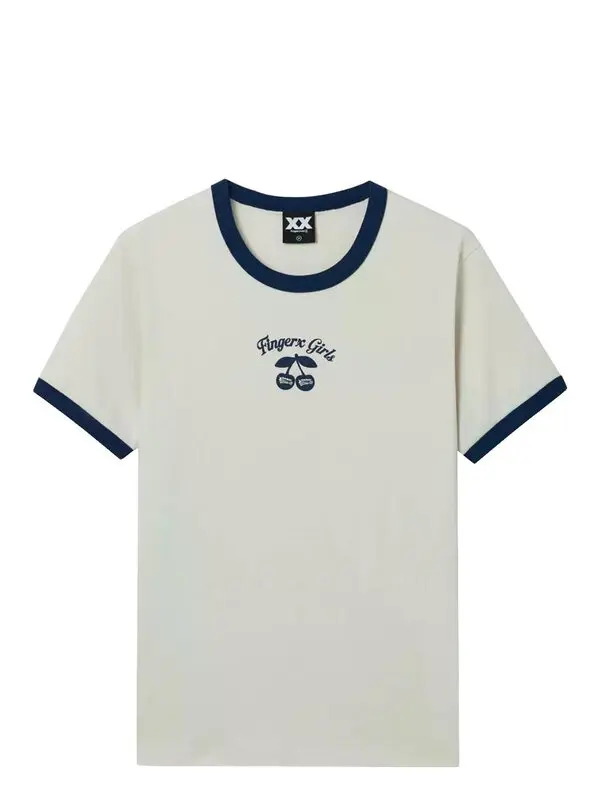 FINGERCROXX Crewneck Cotton T-shirt - Neutrals