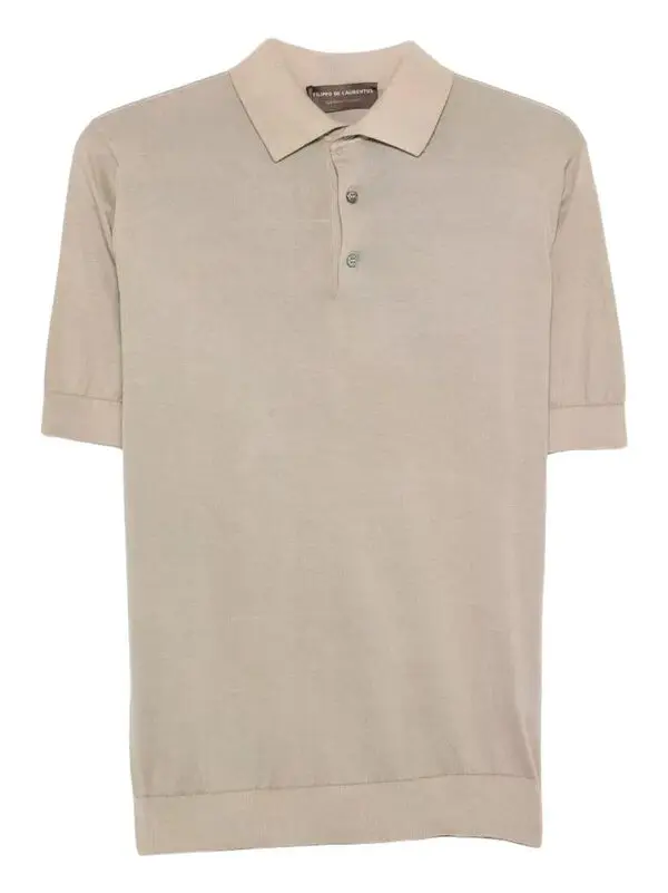 FILIPPO DE LAURENTIIS Short-sleeve Polo Shirt - Neutrals