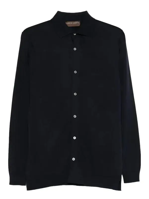 FILIPPO DE LAURENTIIS Long-sleeve Buttoned Shirt - Blue