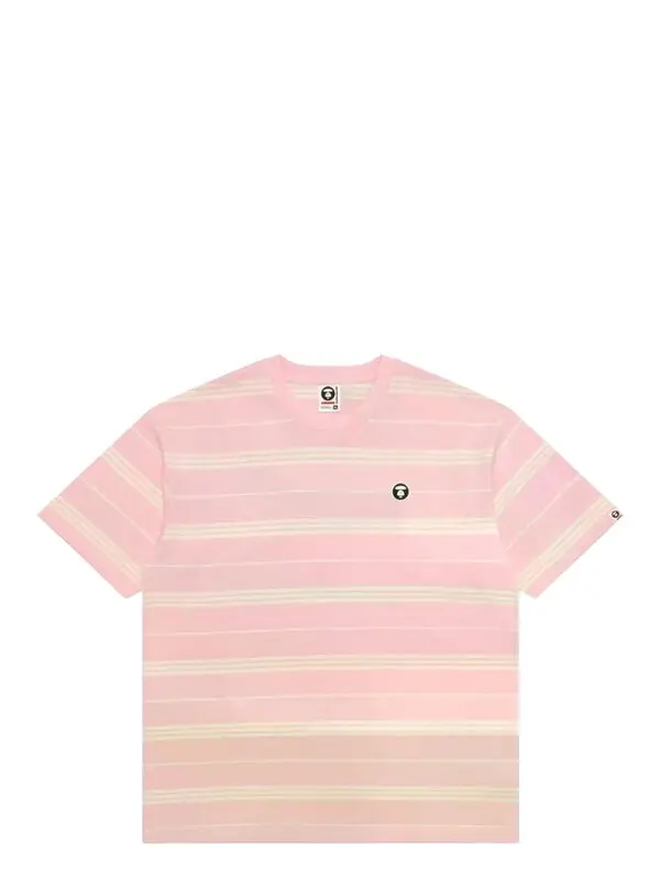 AAPE BY *A BATHING APE Striped Logo-detail T-shirt - Pink