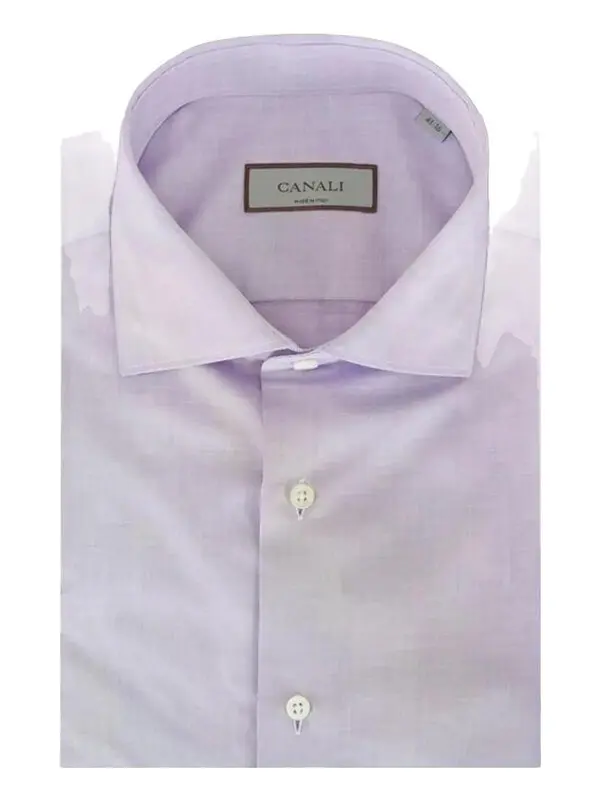 Canali Buttoned Cotton Shirt - Purple