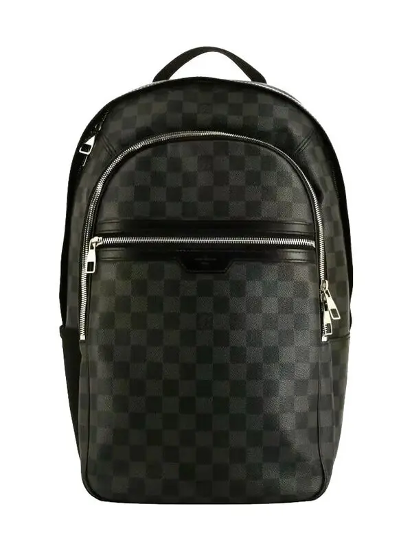 LOUIS VUITTON Damier Graphite Patterned Josh Backpack - Black