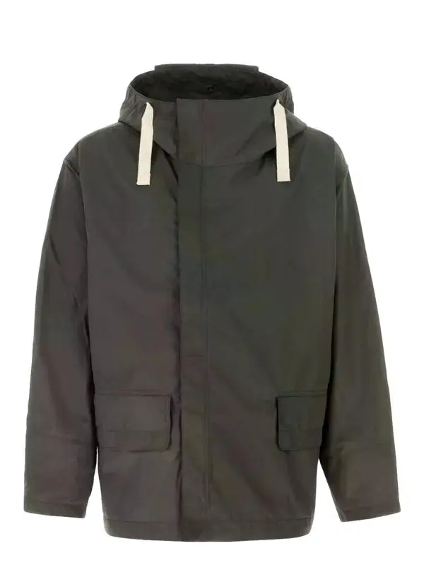 Nanamica Drawstring Hooded Flap-pocket Jacket - Grey