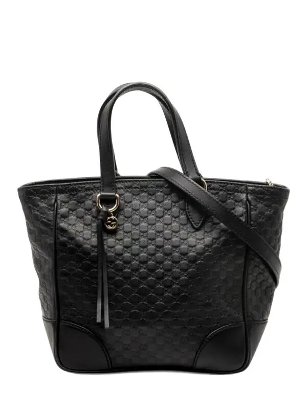 Gucci 2000-2015 Small Micro Guccissima Bree Satchel - Black