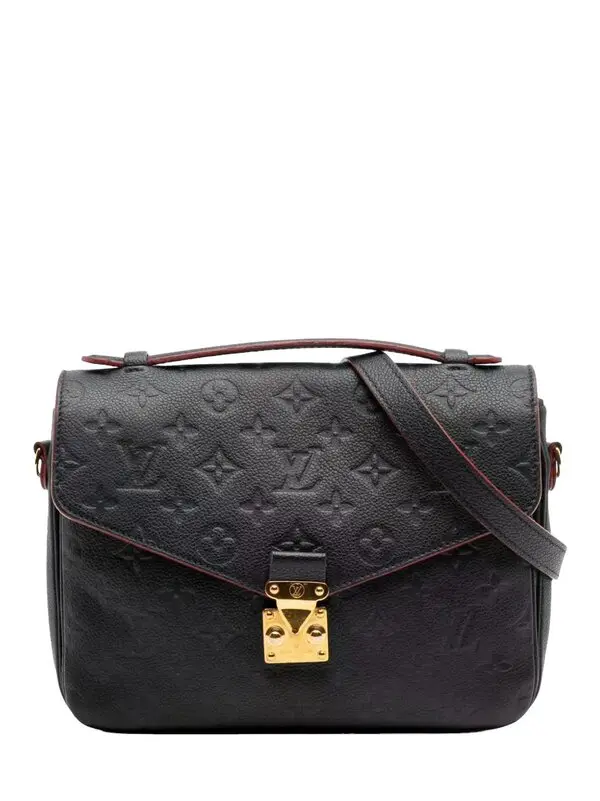 LOUIS VUITTON 2017 Monogram Empreinte Pochette Metis Satchel - Blue