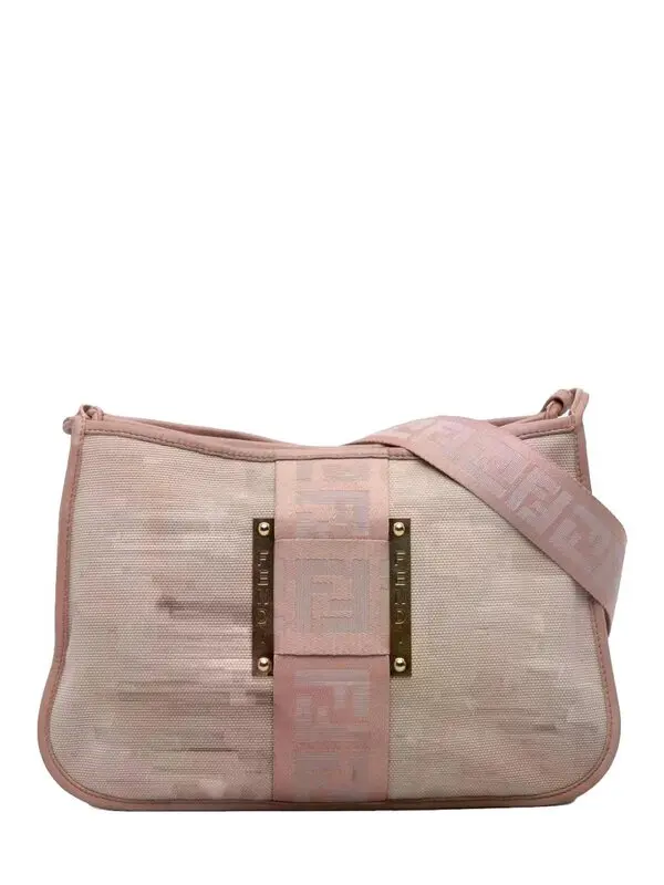 Fendi 2000-2010 Canvas Zucca Crossbody Bag - Brown