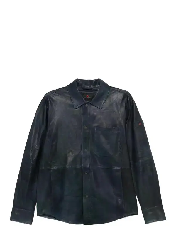 Peuterey Todd Leather Buttoned Jacket - Blue