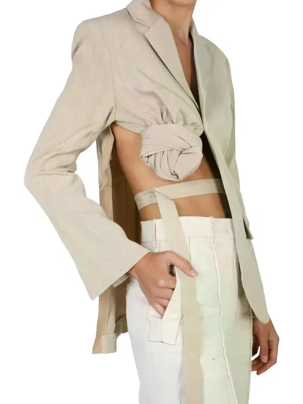 Jacquemus Baccala Knotted Jacket - Neutrals
