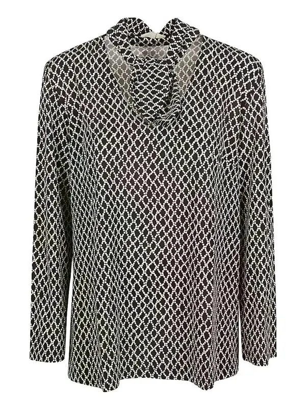 SIYU Printed Blouse - Black