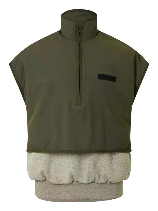 Fear Of God Mock-neck Fleece Vest - Green