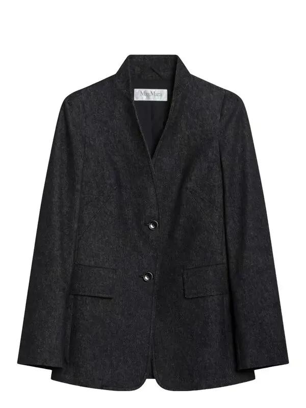 Max Mara Denim Effect Cotton Jacket - Grey