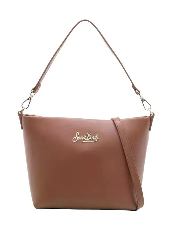 MC2 SAINT BARTH Aline Hammered Leather Tote Bag - Brown