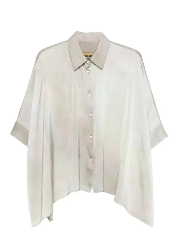 UMA WANG Button Short Sleeve Top - Grey