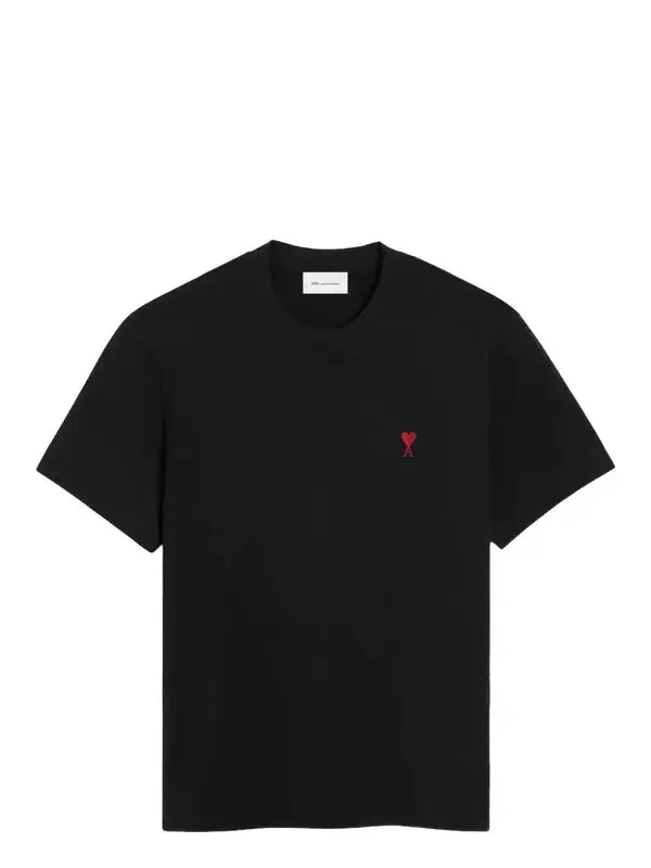AMI Paris De Coeur Short Sleeve T-shirt - Black