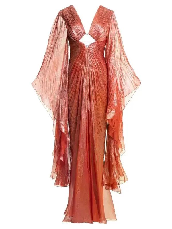 MARIA LUCIA HOHAN Greta Cut-out Maxi Dress - Orange
