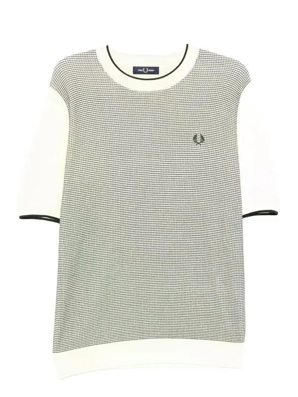 Fred Perry Tonic Waffle Knitted T-shirt - Neutrals