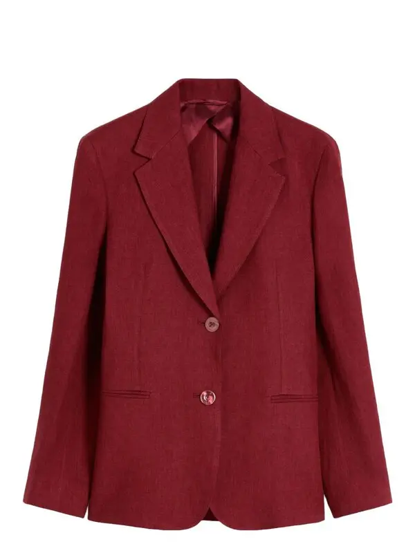 Max Mara Linen Twill Blazer - Brick Red