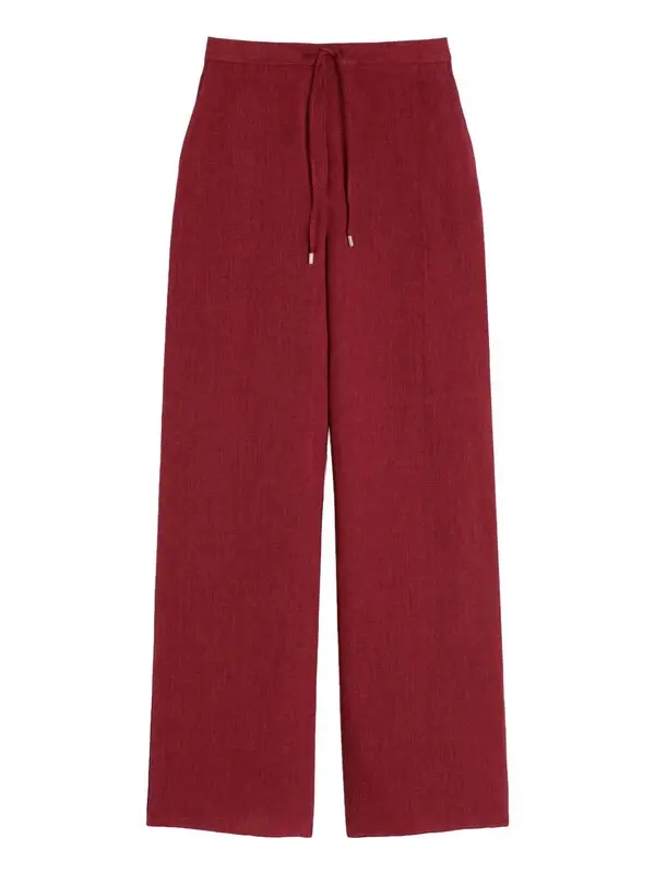 Max Mara Linen Twill Trousers - Brick Red