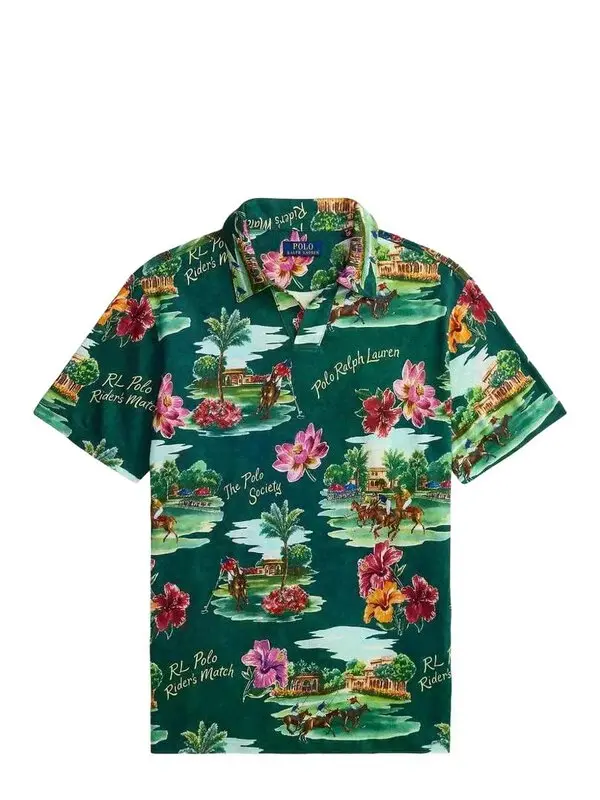 Polo Ralph Lauren Floral Print Polo Shirt - Green