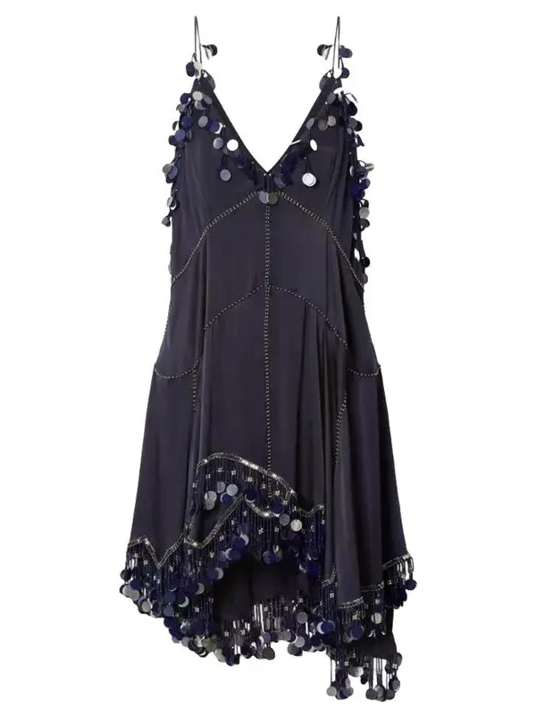 Isabel Marant Ludna Sequin-embellished Mini Dress - Blue