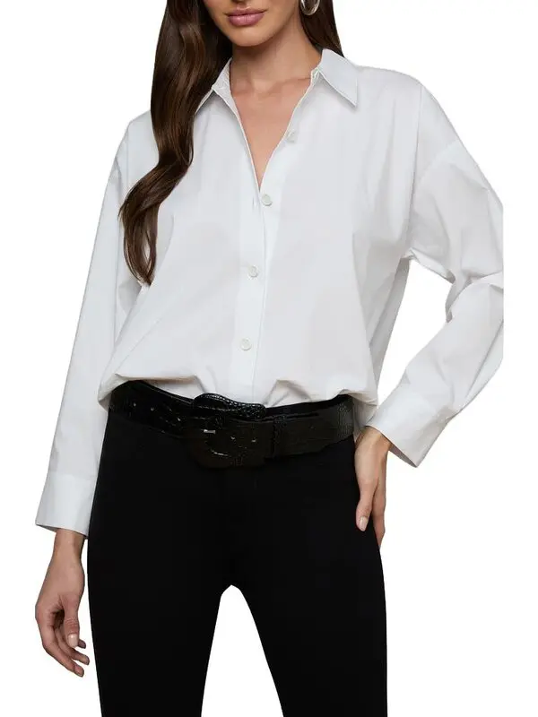 L'Agence Rylie Relaxed Fit Button-up Shirt - White