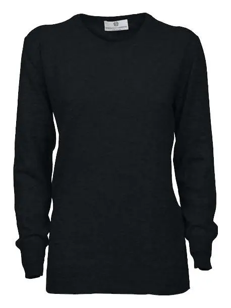 MONTICELLI CASHMERE Pure Cashmere Crewneck Sweater - Black