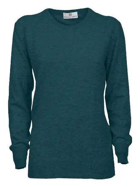 MONTICELLI CASHMERE Pure Cashmere Crewneck Sweater - Forest Green