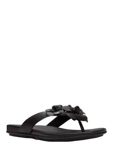 Fitflop Gracie Flower Flip-flops - Black