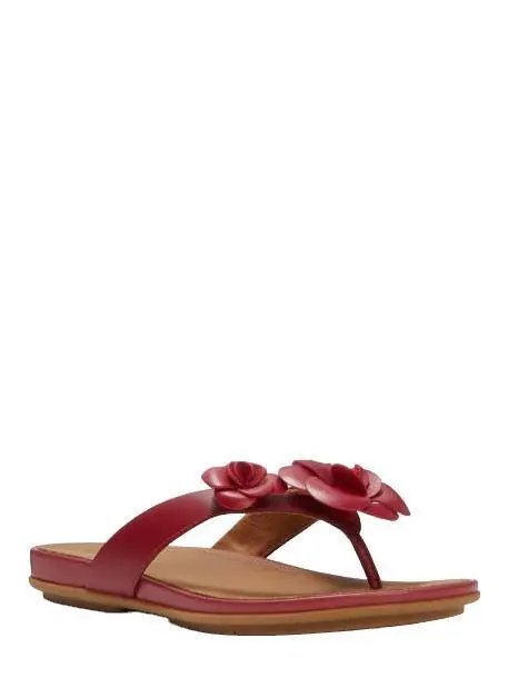 Fitflop Gracie Flower Flip-flops - Burnt Berry