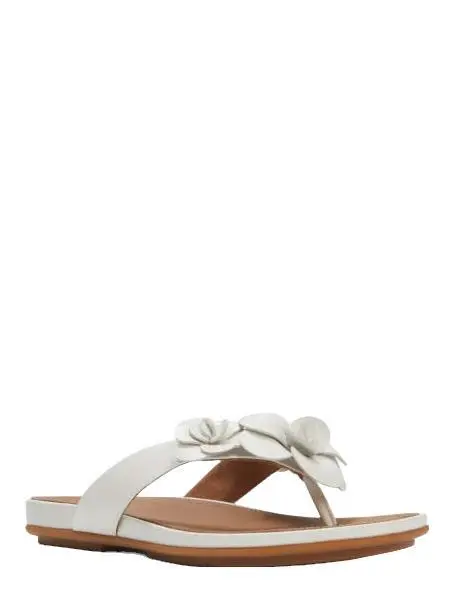 Fitflop Gracie Flower Flip-flops - Urban White