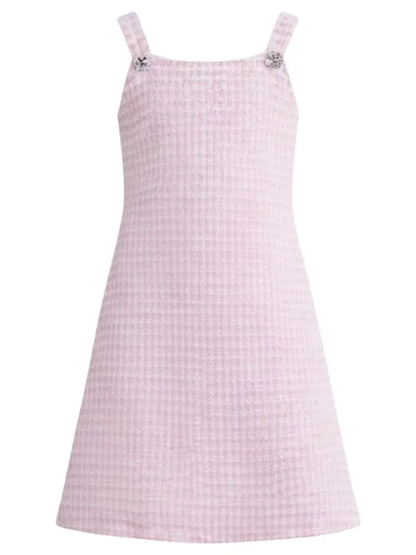 MIA BELLE GIRLS Tweed Bow Dress - Pink