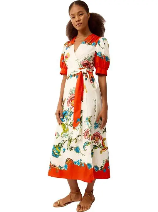 MARIE OLIVER Rita Wrap Dress - Cartagena