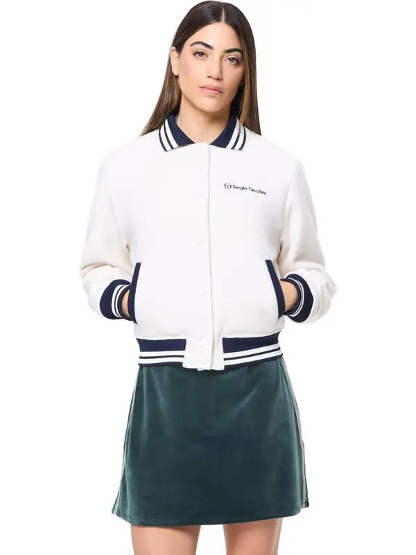 SERGIO TACCHINI Marisa Varsity Jacket - Gardenia