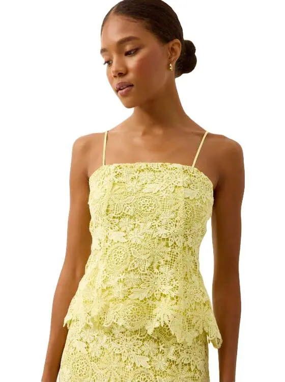 MARIE OLIVER Joelle Lace Top - Canary