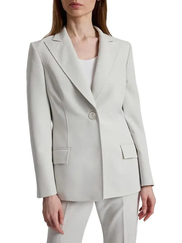 Santorelli Jess Crepe Single-button Blazer - Ash