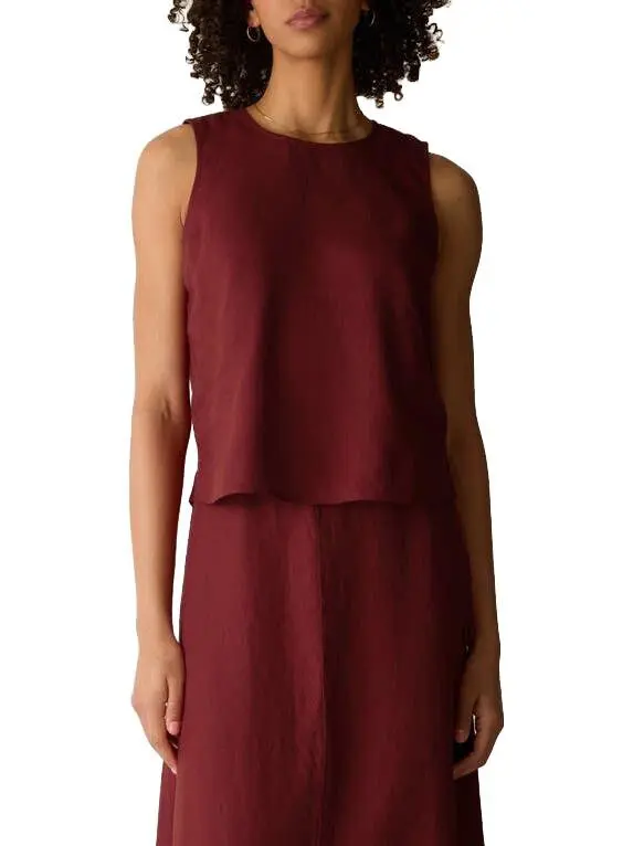 Eileen Fisher Organic Linen Shell - Sun Dried Tomato